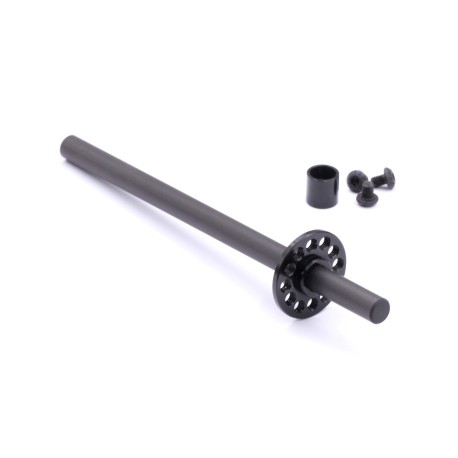 1/12 Carbon Solid Rear Axle V2 Black - Zen Racing