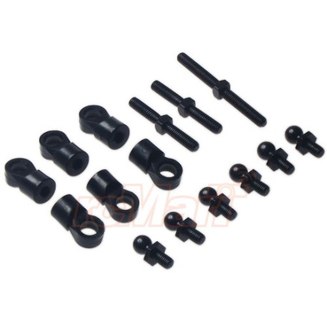 ADJUSTABLE STEERING TIE-ROD SET FOR TAMIYA TT02 - Zen Racing
