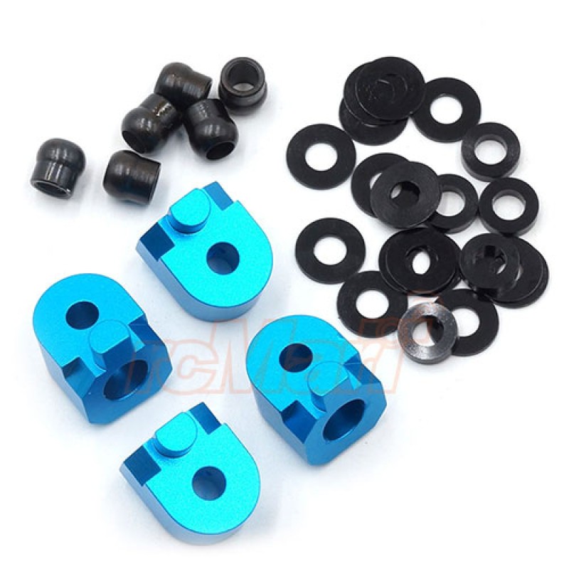 Rear PIN Angle Adjustment Mount set Tamiya M07 Blue - Zen Racing